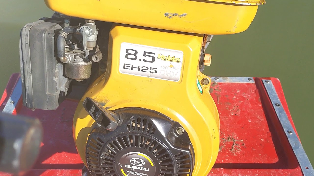 test run engine Robin 8,5hp - YouTube