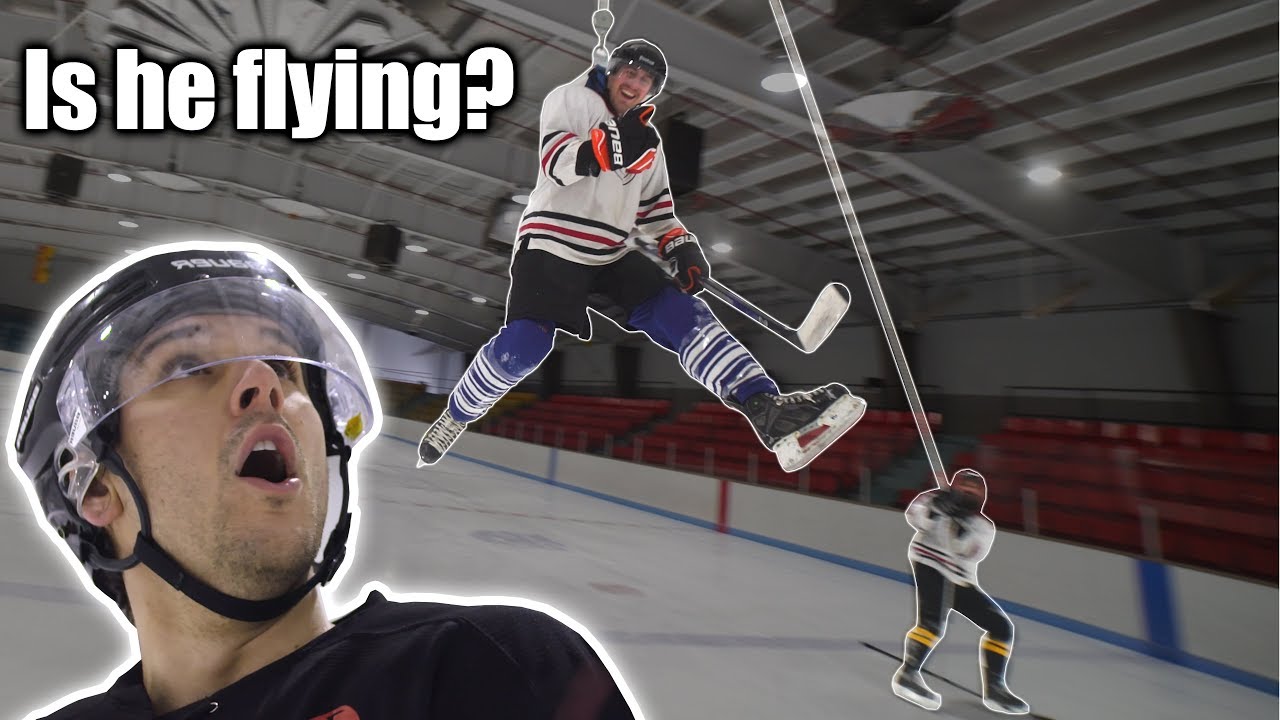The Flying Hockey Player Trick | SweetSpotSquad - YouTube