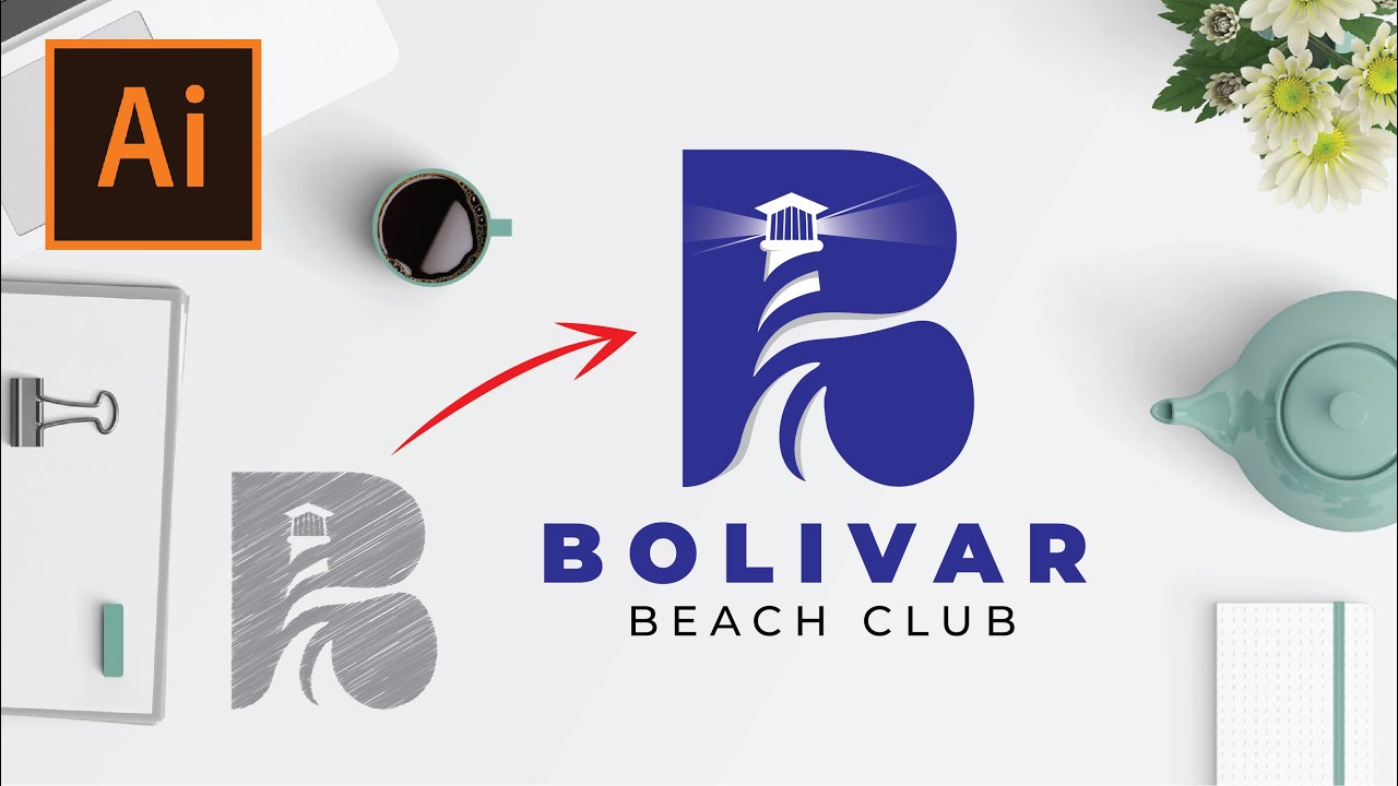 [SpeedArt] Cara Membuat Logo dari Gabungan Huruf dan Gambar | Adobe ...