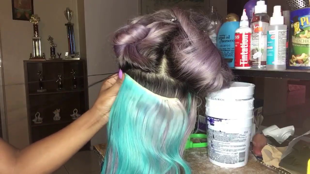 WATCH ME ADD OLD TRACKS TO MY LACE WIG - YouTube