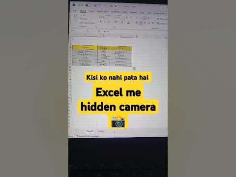 Excel hidden camera| Excel me hidden camera ko kaise use kare - YouTube