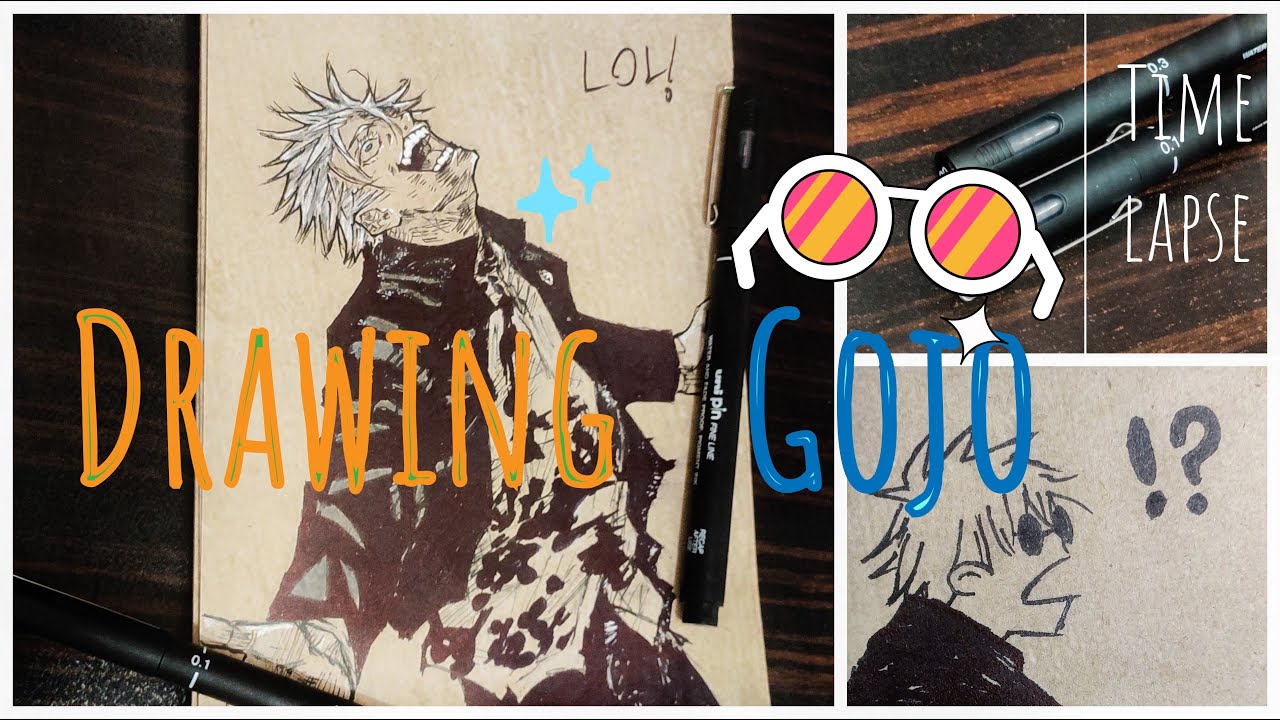 How I draw gojo satoru (Time lapse) click it bro 🥺SIUUUUUUUUUUU🗣️ - YouTube