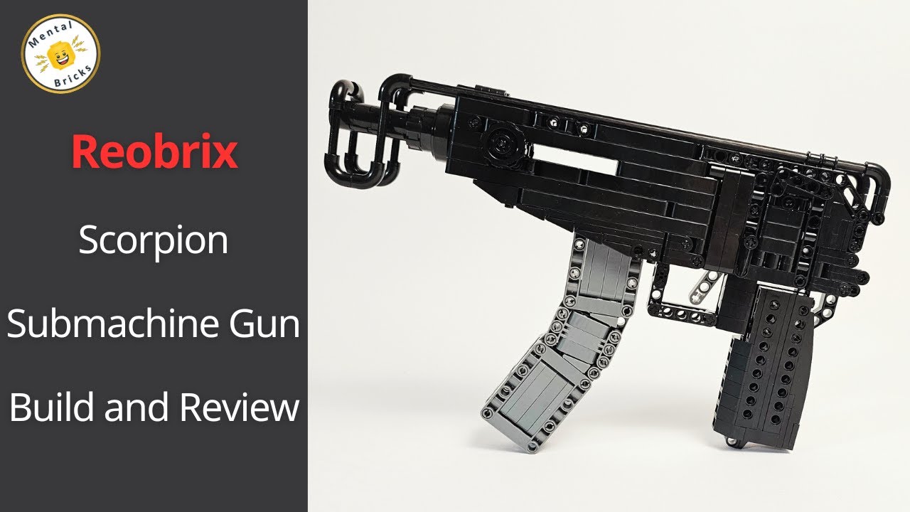 Reobrix SCORPION submachine gun brick BUILD and REVIEW - YouTube