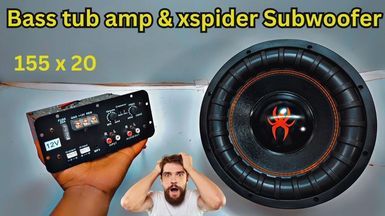Bass Tube amp & xspider 12inch Subwoofer 155 Double magnet 550 wattt ...