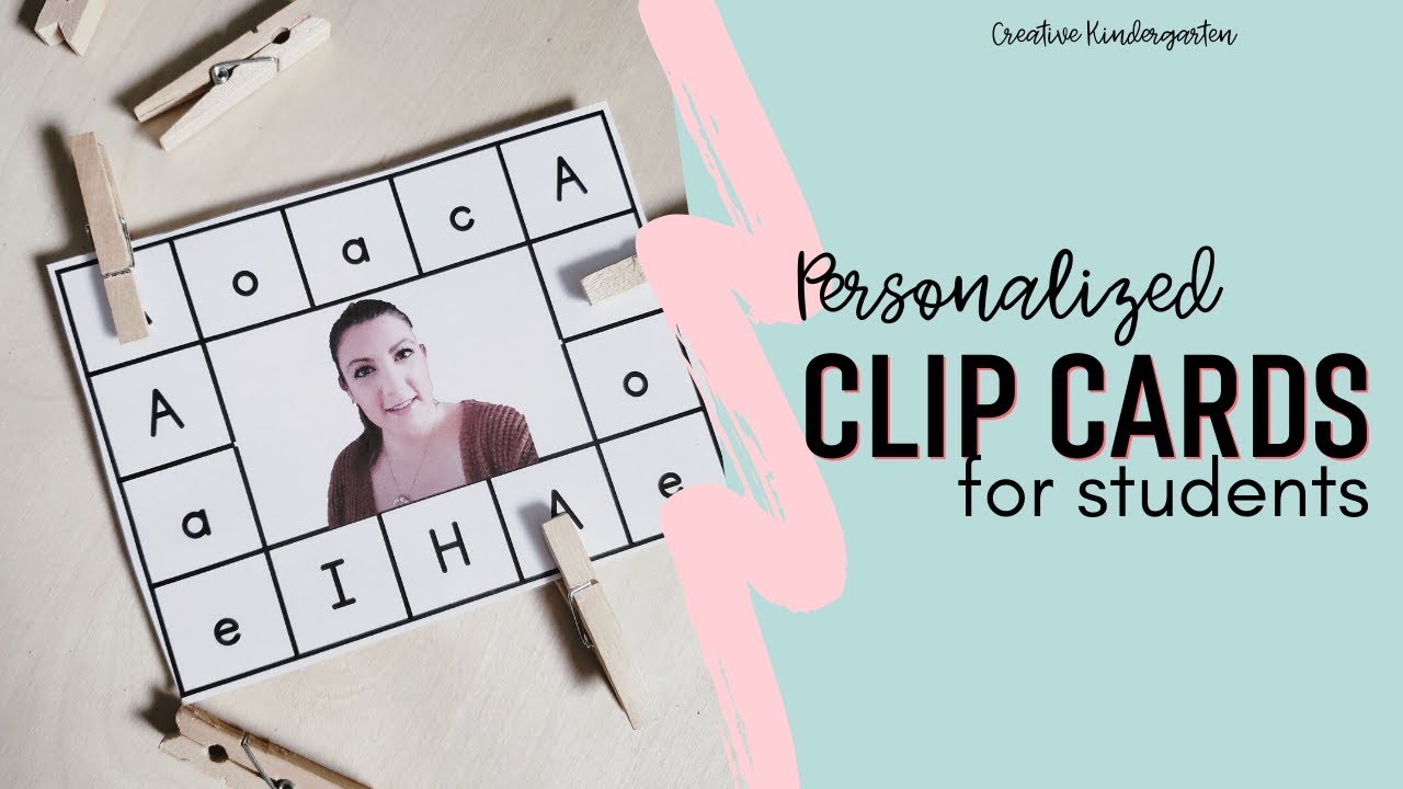 How to Make Personalized Clip Cards for Students - YouTube