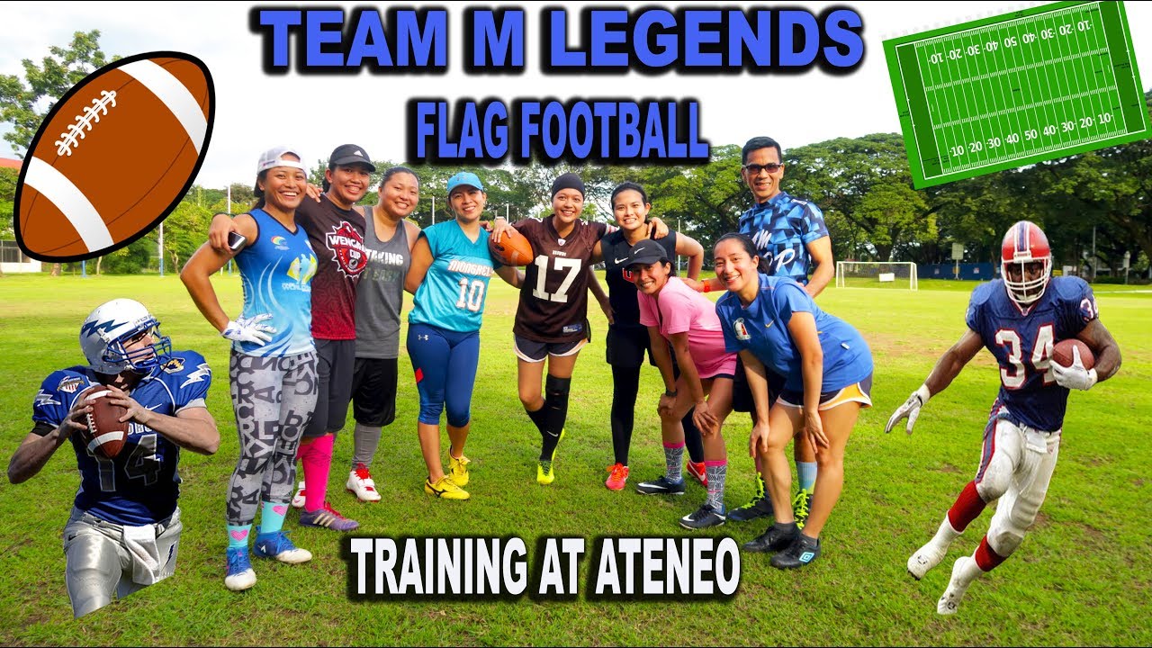 Gaby Dela Merced QBs Team M Legends Flag Football - YouTube