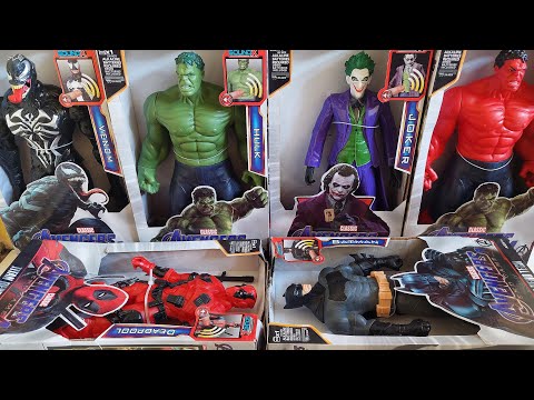 Unboxing Avengers toys, Hulk cartoon, Venom cartoon, Batman cartoon, Dead pool, Joker | BLACK ADAM