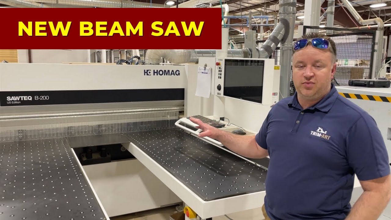Homag sawteq B-200 beam saw upgrade (panel dividing saw) - YouTube