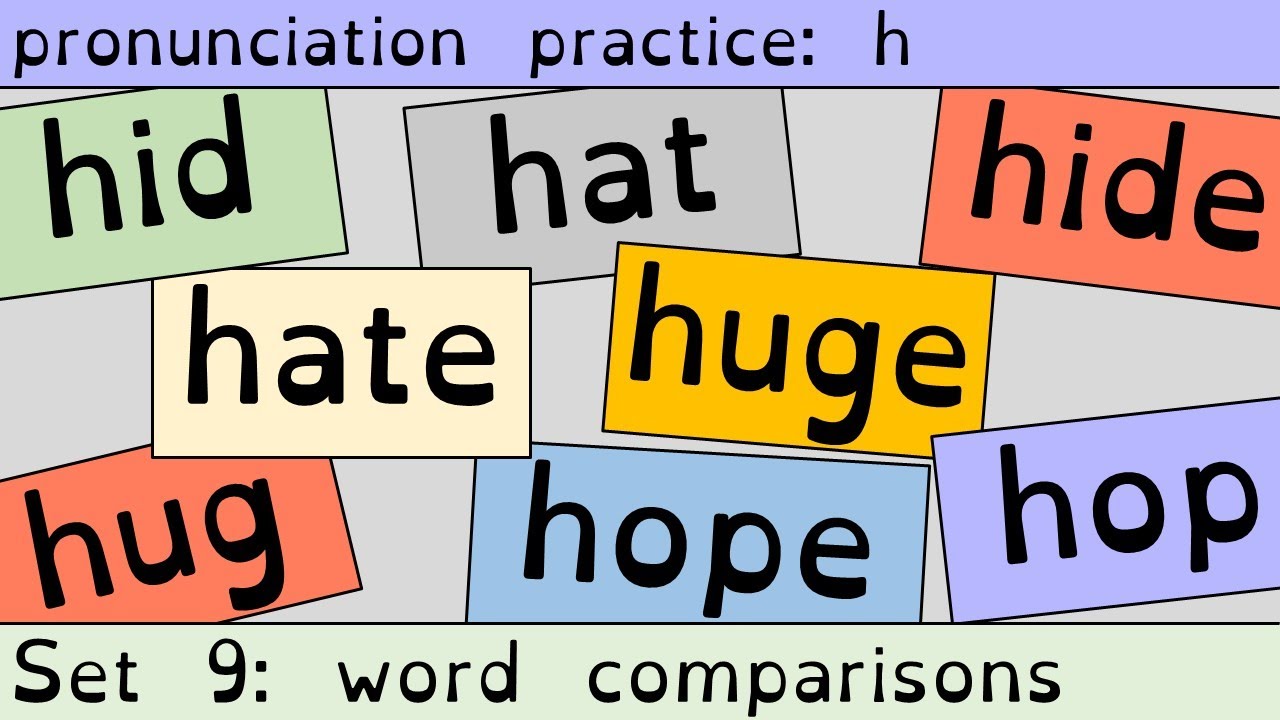Set 9: H Word Pronunciation Practice. English Lesson. - YouTube