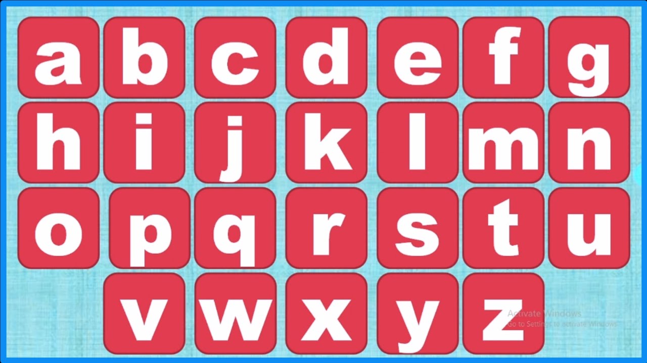 small alphabet a b c d e f g h i j k l m n o p q r s t u v w x y z ...