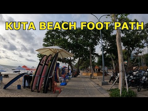 KUTA BEACH FOOT PATH || Kuta Today - YouTube