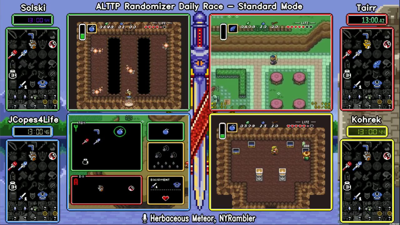 Solski vs Tairr vs JCopes4Life vs Kohrek, Standard Mode. ALTTP ...