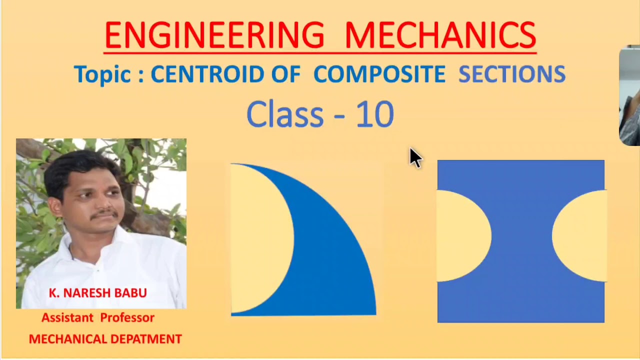 Eng. Mechanics centroids of composite figures - YouTube