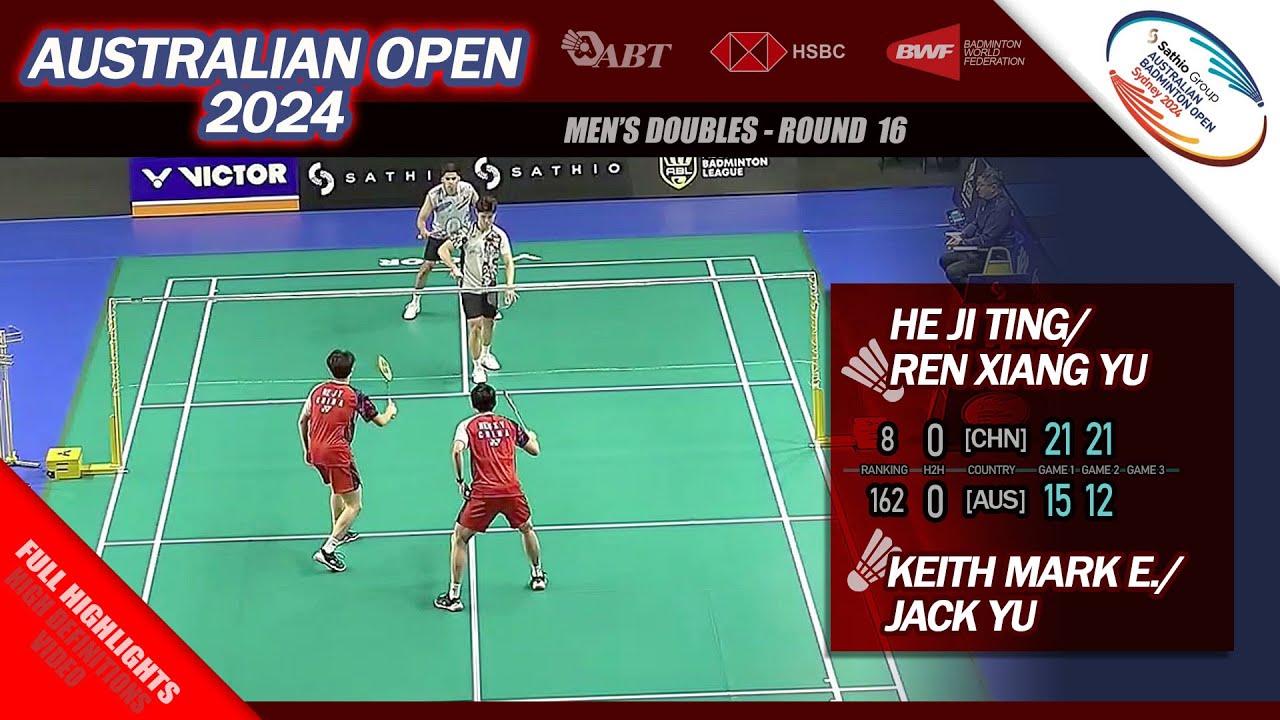 Australian Open 2024 | He Ji Ting / Ren Xiang Yu vs Keith Mark / Jack ...