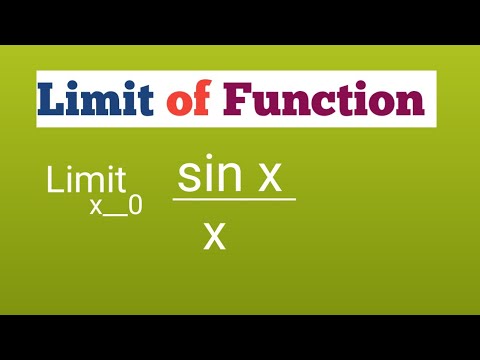 Trig Function Limits || limits of trigonometric functions || sin(x)/x ...