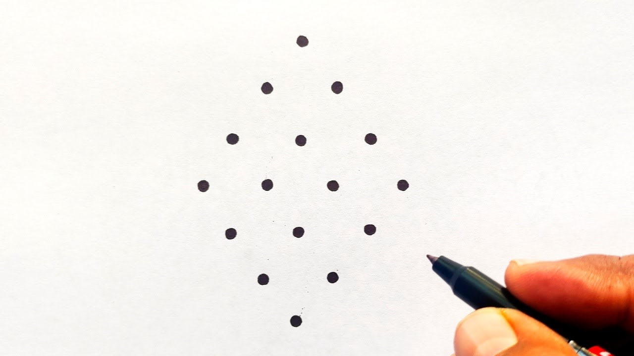Easy 4×1 Dots drawing | Drawing with dots | online drawing | सुंदर ...
