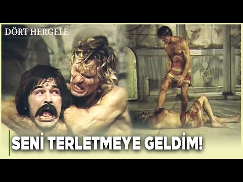 Dört Hergele Türk Filmi | Gordon, Cafer'i Hamamda Terletir