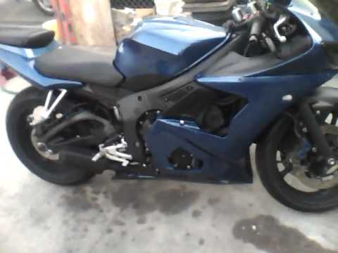 03 R6 exhaust flames!! - YouTube