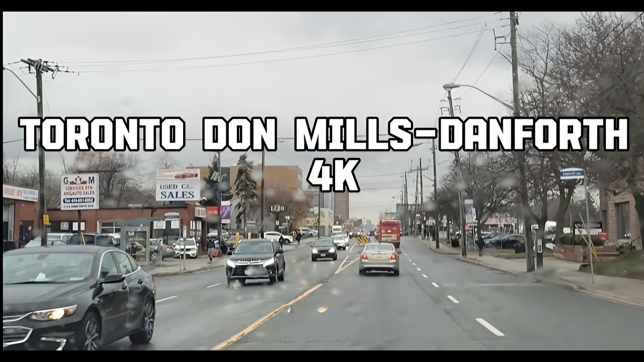 Drive From Donmills Road to Danforth Avenue and Warden Toronto Canada ...