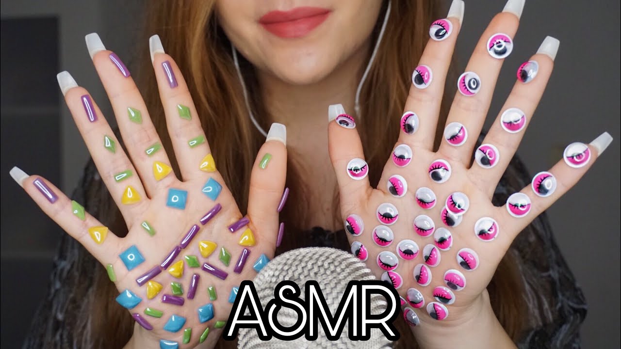 ASMR Rhinestone\ Sticker sounds (mic scratching, tapping, no talking ...