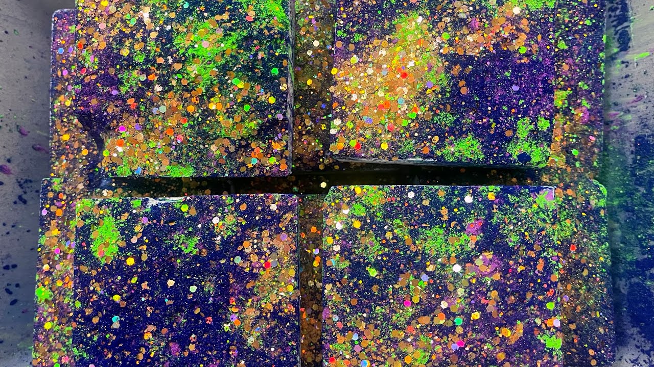 Perfect PJ Blocks Covered in Blue Sand & Pigment Powder 💙💚💜 Gym Chalk ...