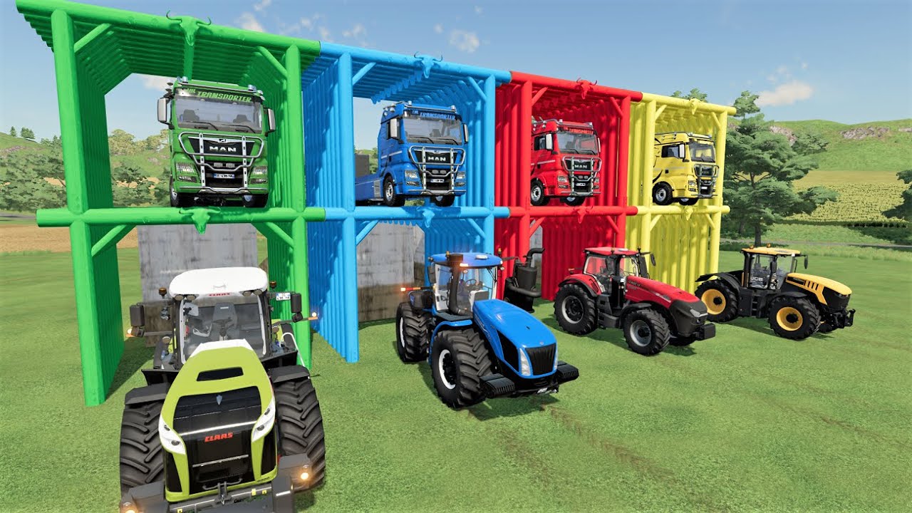 TRANSPORT OF COLORS ! FAST AND FUN FENDT TRACTORS TRANSPORT with ...