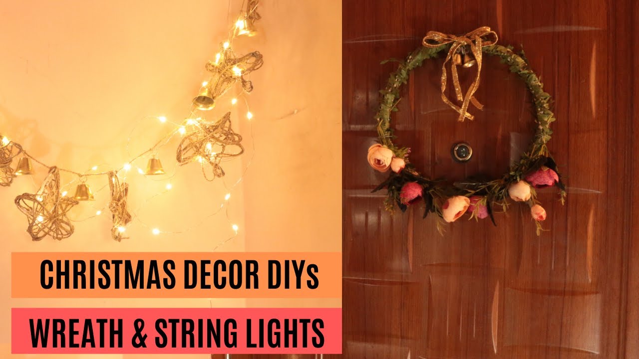 Christmas Wreath DIY | String Light Decor - YouTube