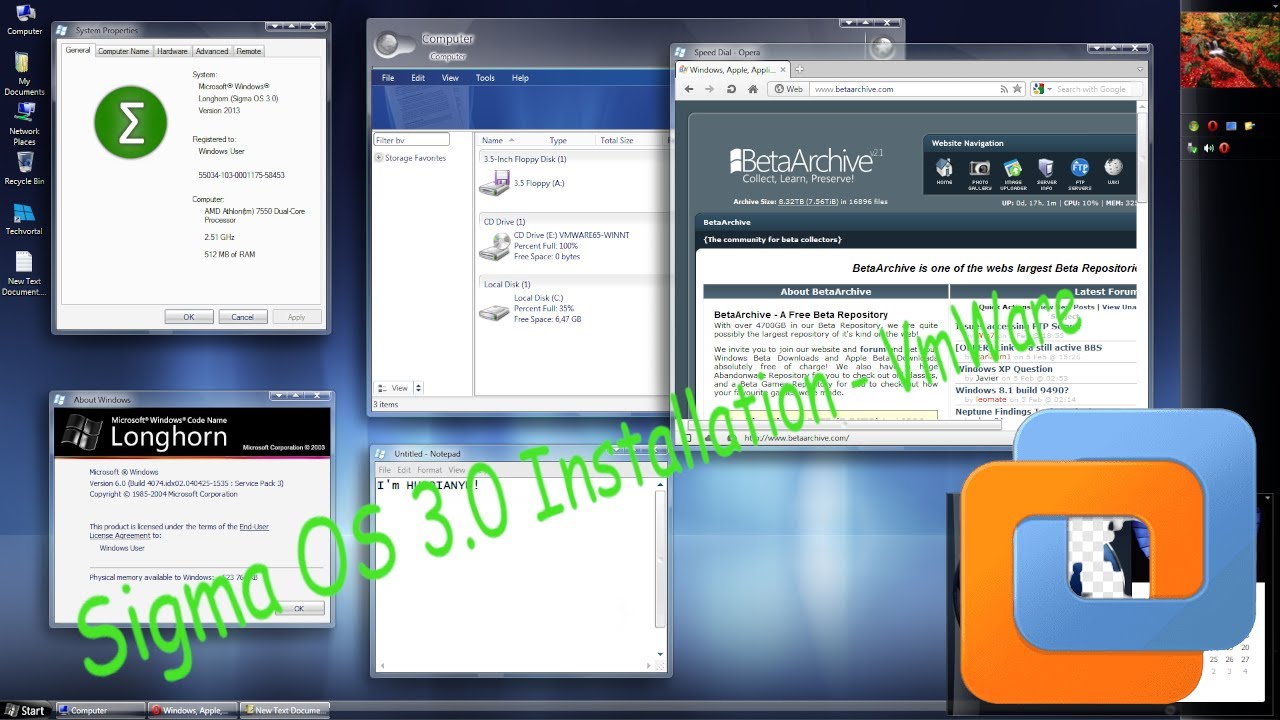 Sigma OS Installation - VirtualBox - YouTube