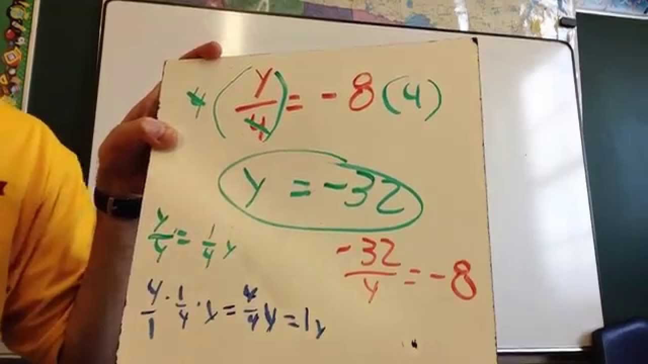 4-4: Solving Equations by Multiplying or Division (7th Grade) - YouTube