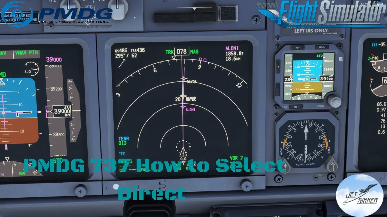 PMDG How to Select Drirect To - YouTube