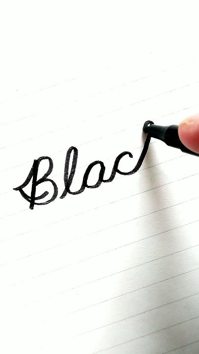 How To Write "Black" In Basic Cursive Writing | Dikit Dikit - YouTube