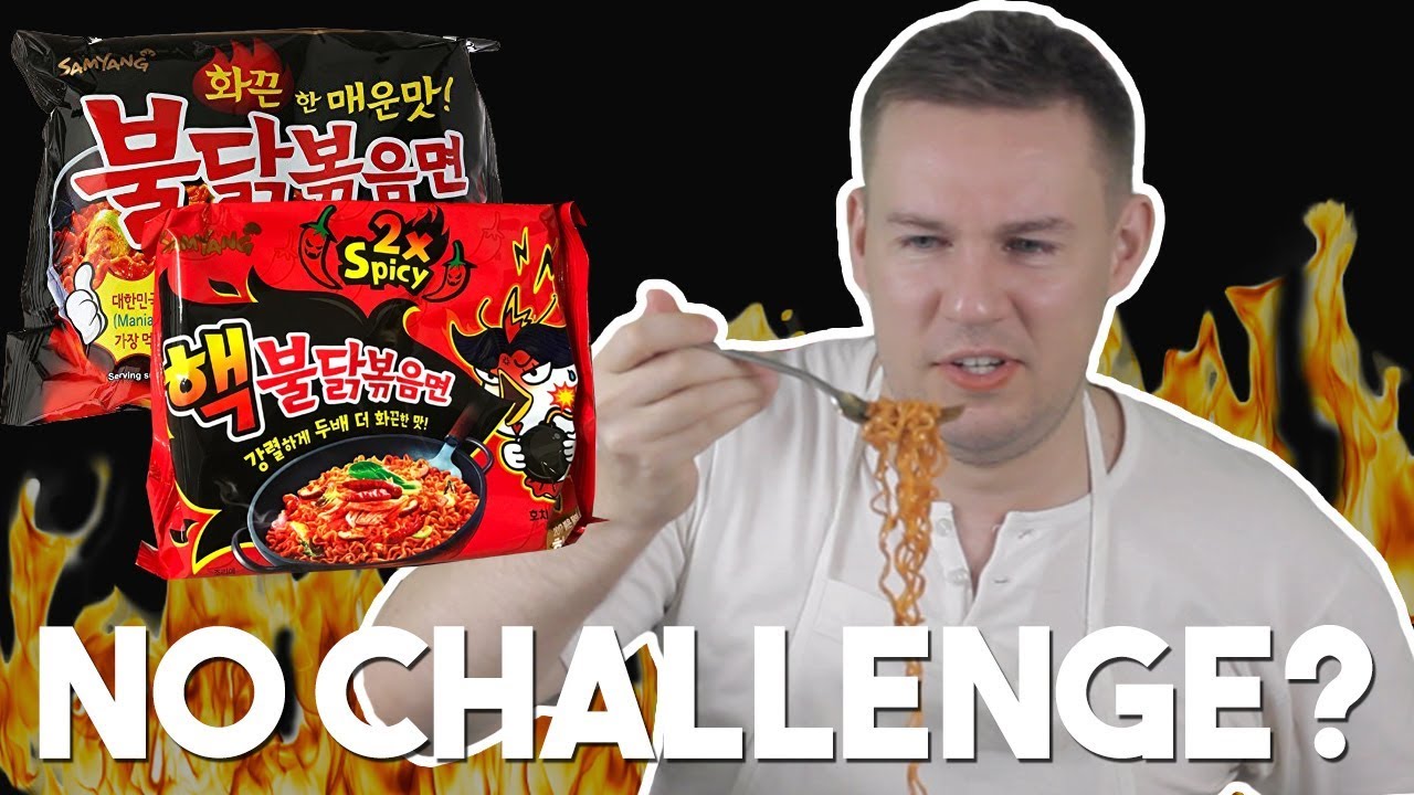 Foreigner Tries the SPICY NOODLE CHALLENGE!! - YouTube
