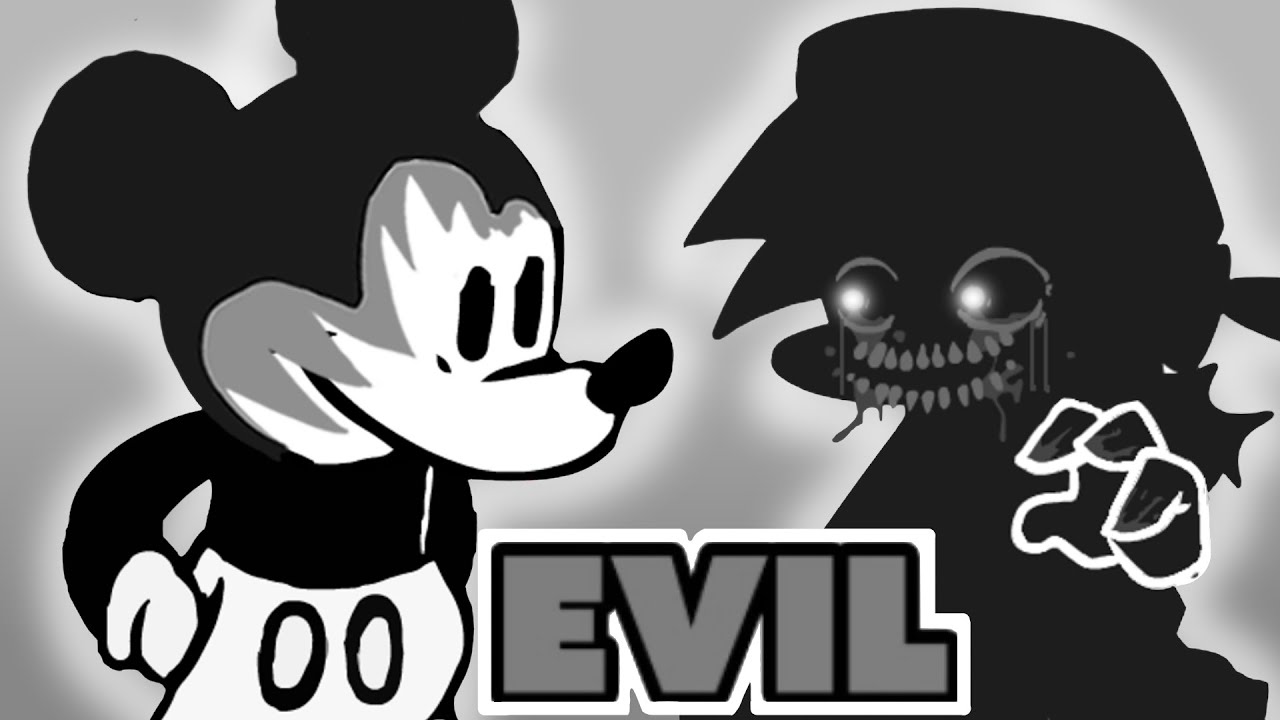 Friday Night Funkin Mickey Mouse vs Evil Boyfriend DAY 3 - YouTube