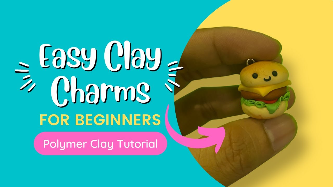 Easy Polymer Clay Idea For Beginners - Kawaii Burger Clay Charms - YouTube