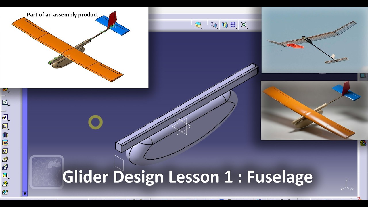 Glider Fuselage Tutorial Using CATIA V5 Basic 3D Part Design - YouTube