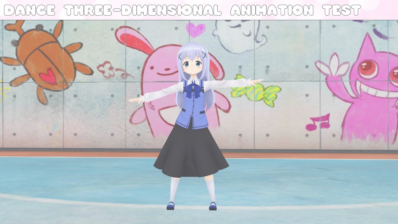 Dance three-dimensional animation test - YouTube