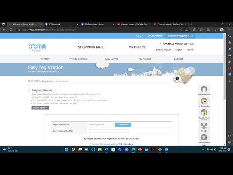 Atomy: Easy Registration link-URL (Philippines account) - YouTube