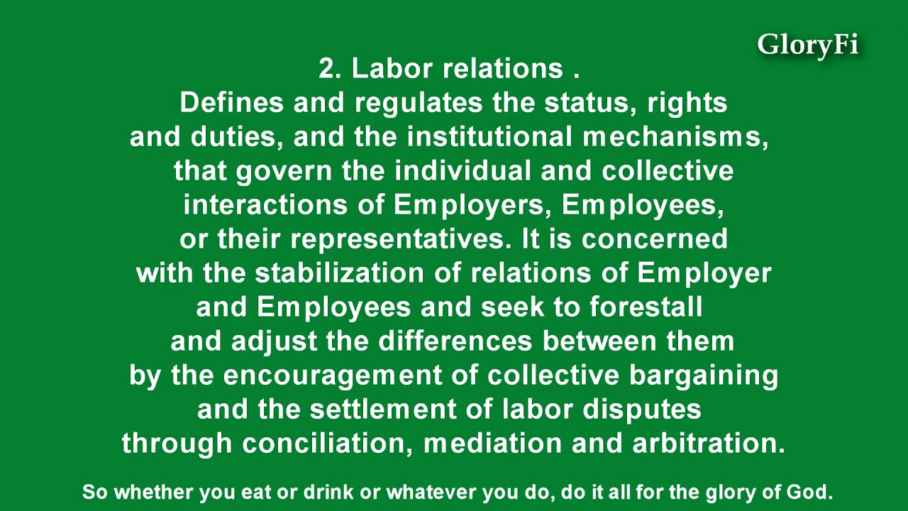 What are the classifications of labor law? - YouTube