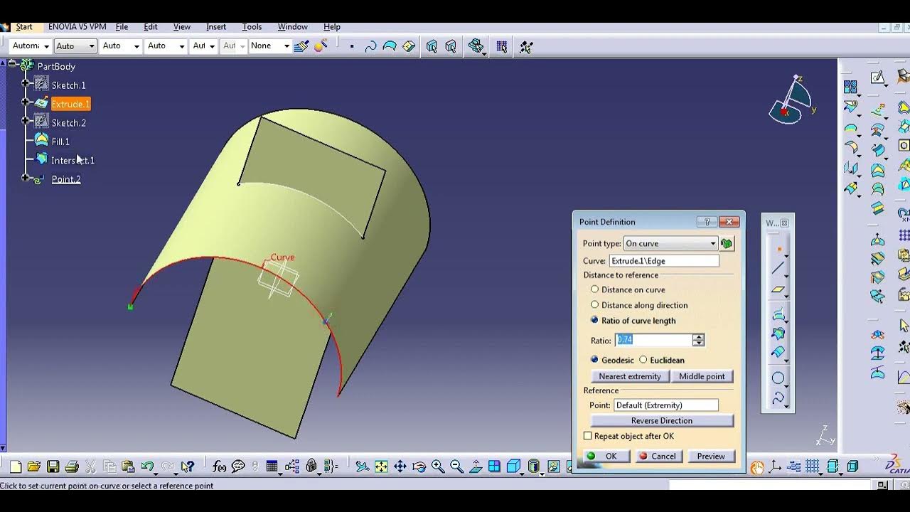 PARALLEL CURVE | CATIA - YouTube