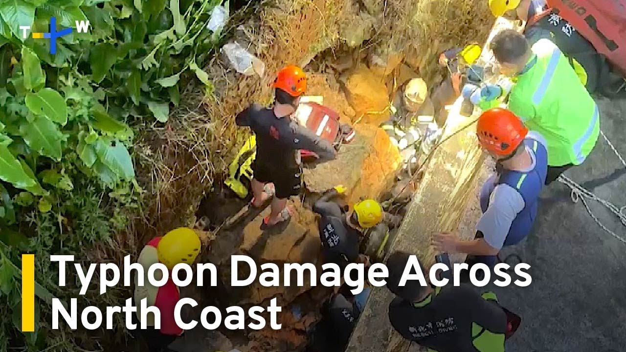 Taiwan's North Coast Counts the Cost of Typhoon Krathon ｜TaiwanPlus ...