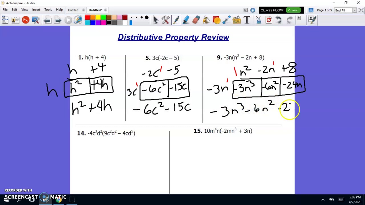 Distributive Property Review - YouTube
