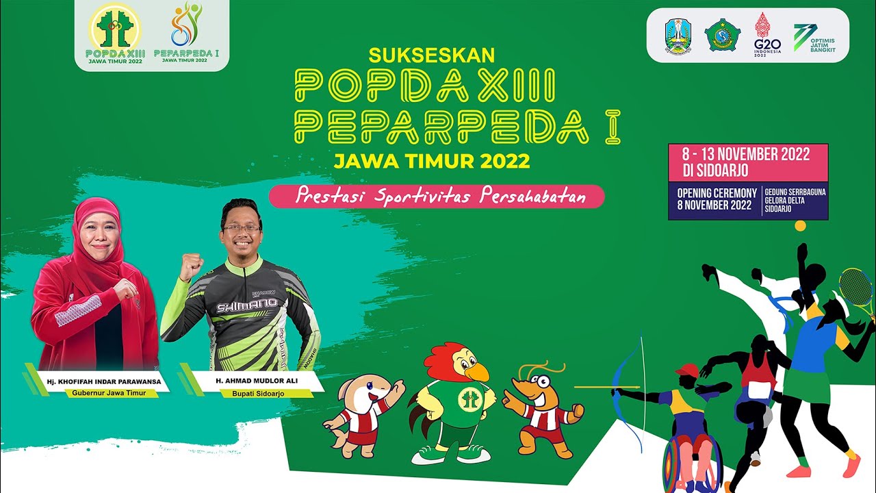 Opening Ceremony POPDA XIII dan PEPARPEDA I Jawa Timur 2022 Di Sidoarjo ...