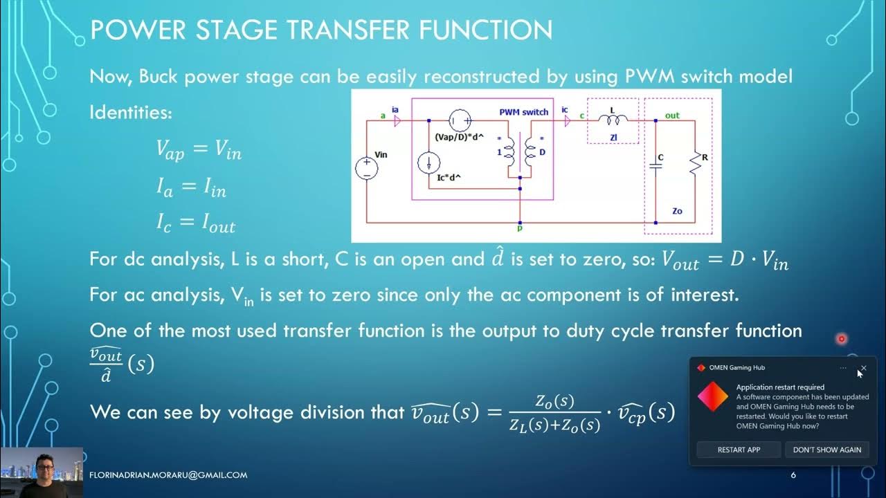 3 terminal PWM switch model and BUCK power stage transfer function - YouTube