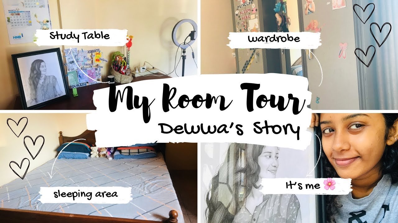 My simple room tour📚🧸|මගේ චූටි කාමරේ රවුමක් යමු|Updated for 2024| # ...