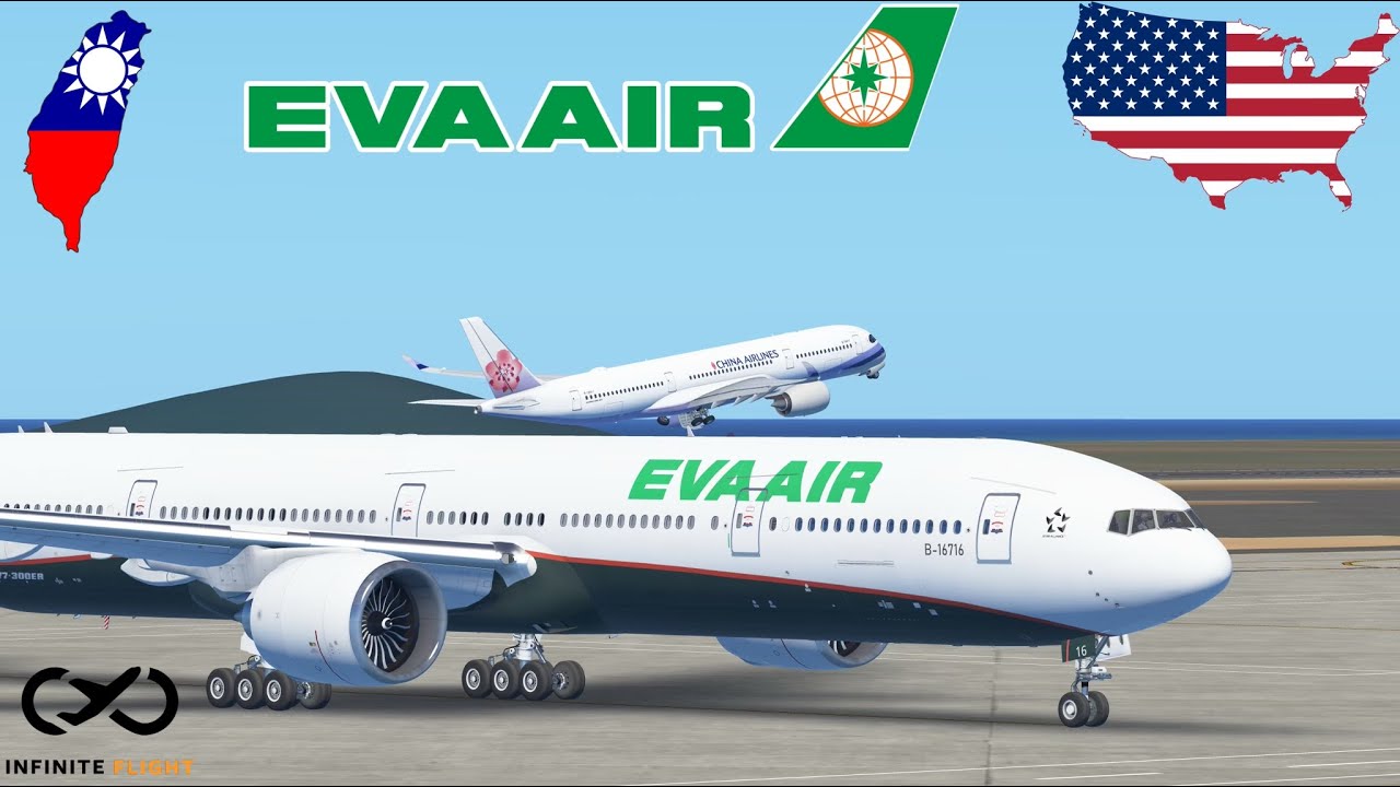 Infinite Flight: Taipei (TPE) to New York (JFK) | Eva Air | Boeing 777 ...