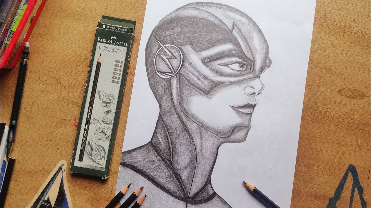 Flash Drawing | DC COMICS 🔥 | STEP BY STEP Pencil sketch - YouTube