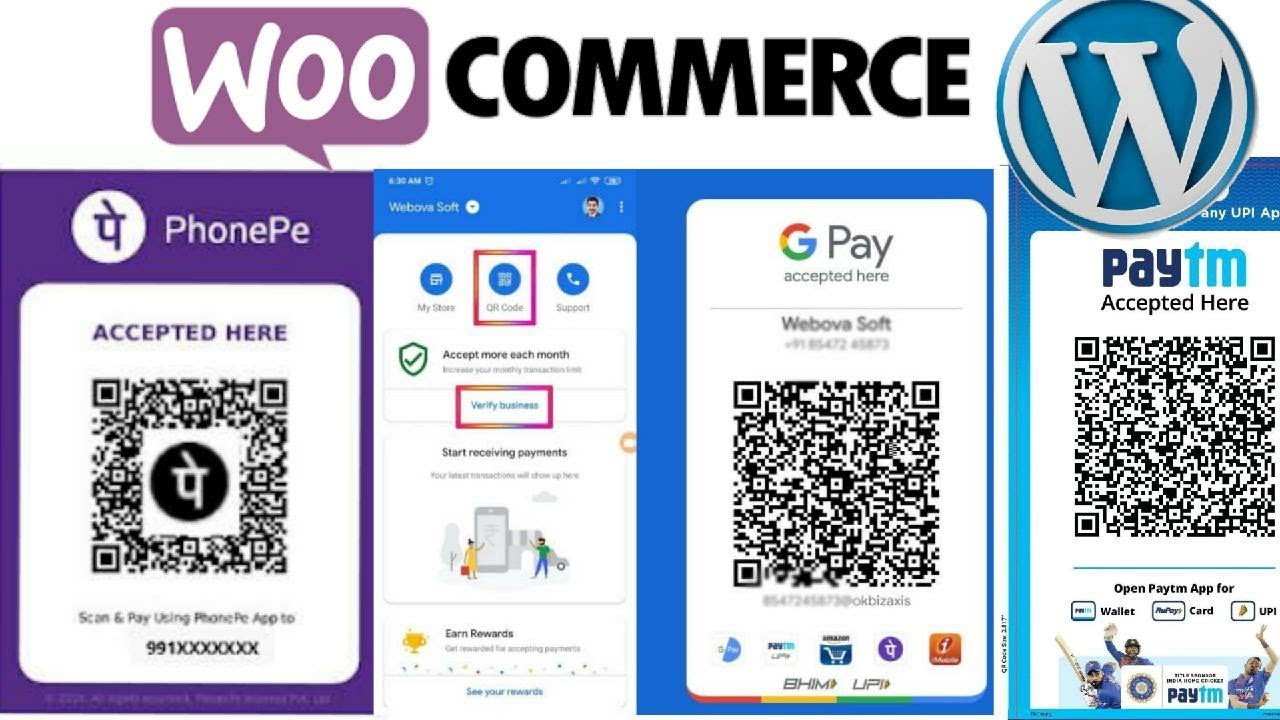 HOW TO ADD GOOGLE PAY OR PHONE PE ON WOOCOMMERCE WEBSITE|UPI QR CODE ...