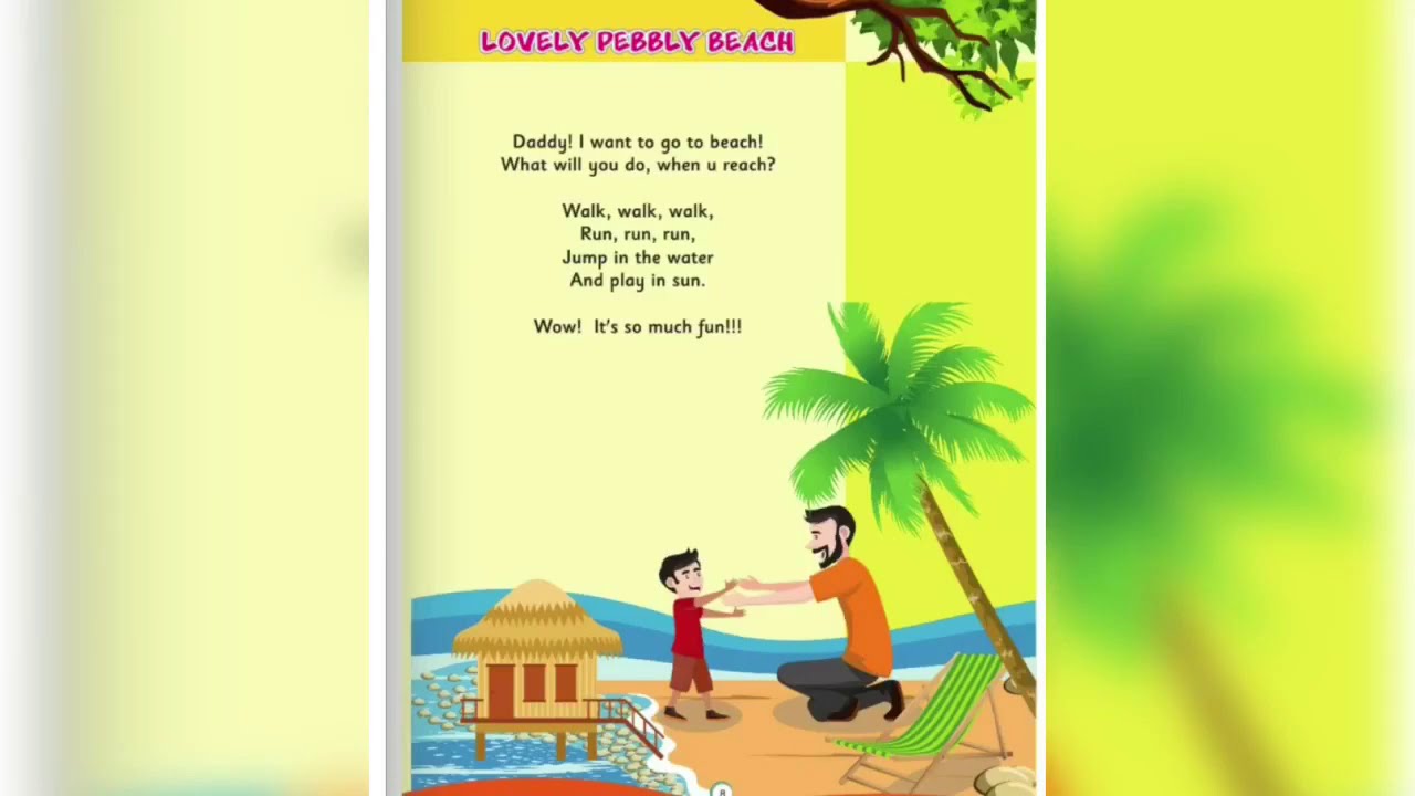 Daddy I want to go to beach rhyme - Lovely pebbly beach - YouTube