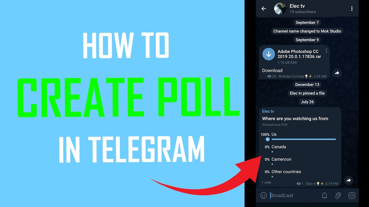 how to create poll on Telegram - YouTube