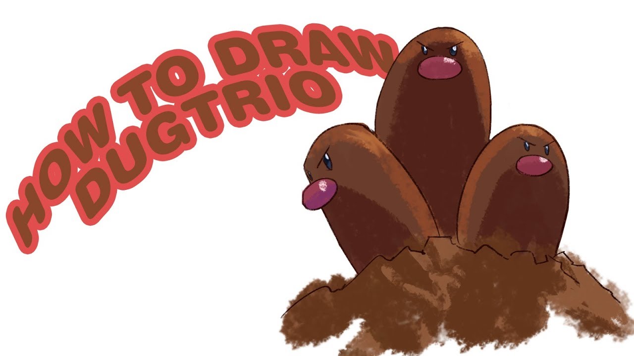 How To Draw Dugtrio | Pokemon | Drawing Process | Entry #051 - YouTube